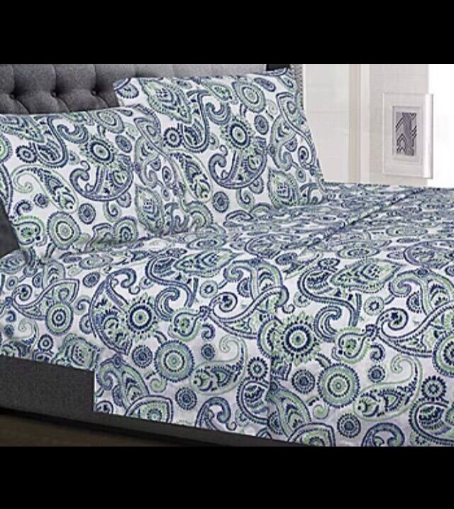 Blue Pattern King Sheet Set | Beds, Bedding | KSL Classifieds