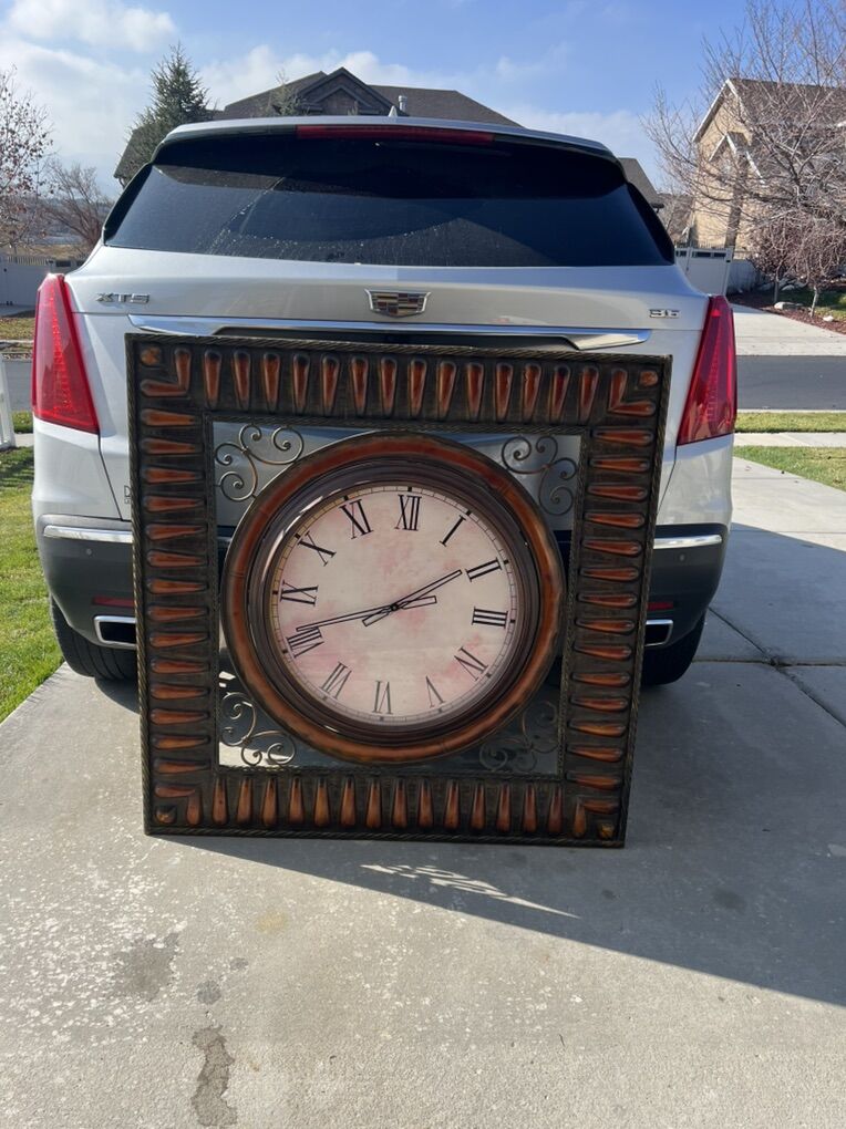 Giant 42 Inch Square Wall Fireplace Clock | Home Decor | KSL Classifieds