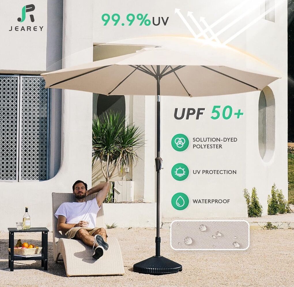 9FT Outdoor Patio Umbrella - Beige | Patio Furniture and Grills | KSL ...