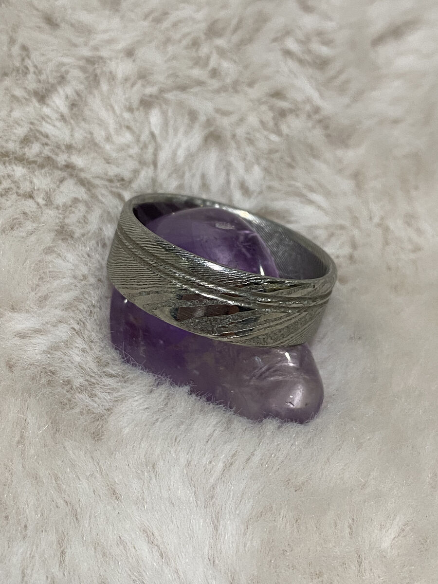 Damascus Steel Wedding Band - Size 13.25 | Wedding Rings | KSL Classifieds