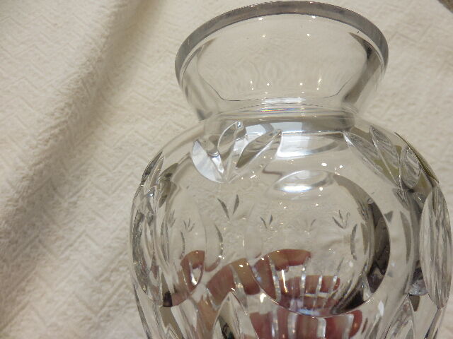 BEAUTIFUL 24% LEAD CRYSTAL HAND CUT VASE MADE IN WEST GERMANY IN 1994 ...