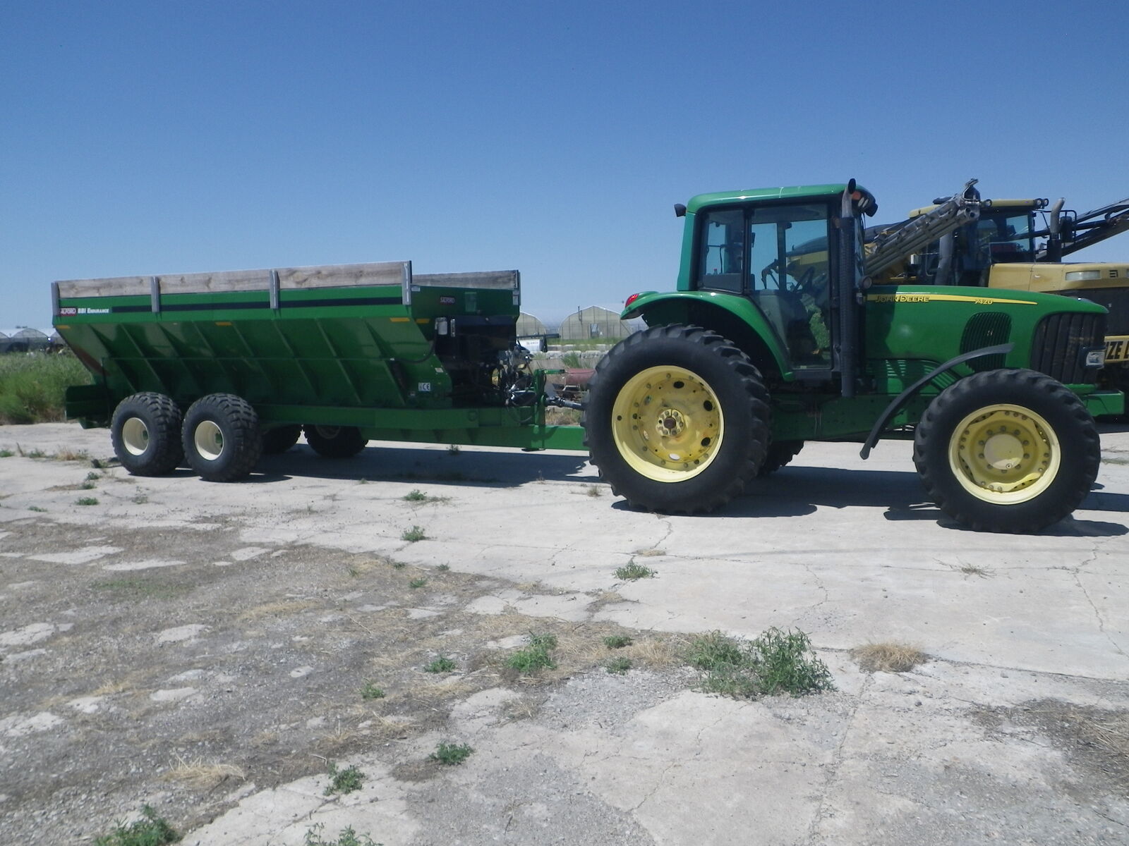 JD 7420 Tractor and Compost Spreader | Industrial | ksl.com