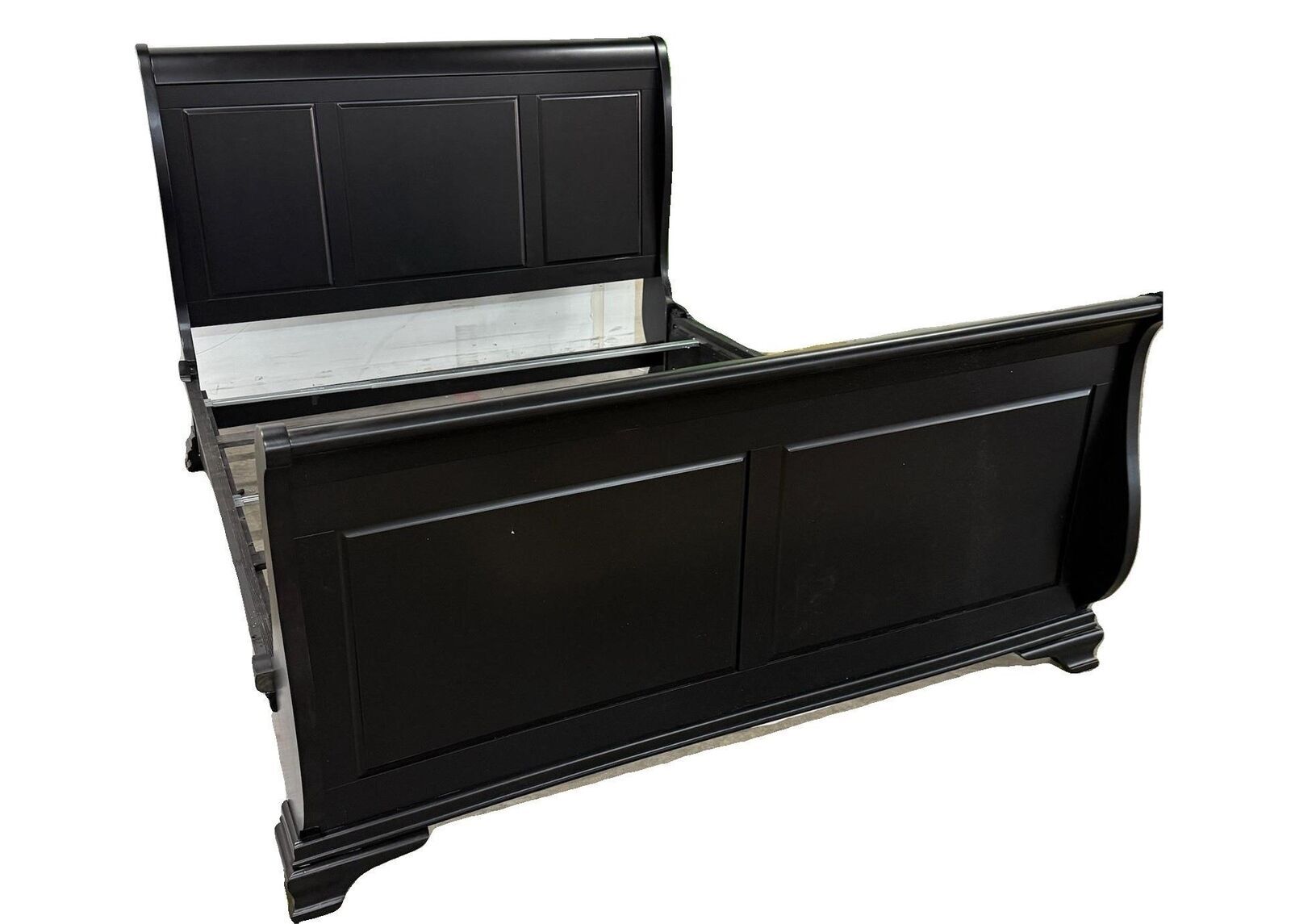 California King Sleigh Bed, All Wood Black | Beds, Bed Frames | KSL ...