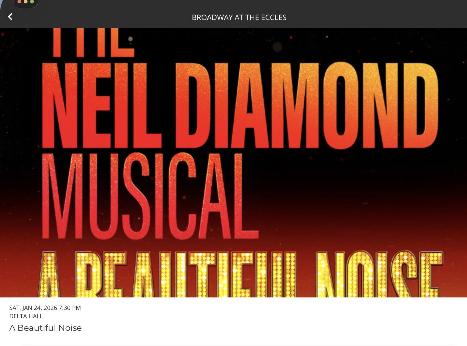 2 Tickets to the Neil Diamond Musical Box C Jan 24th | Special Events ...