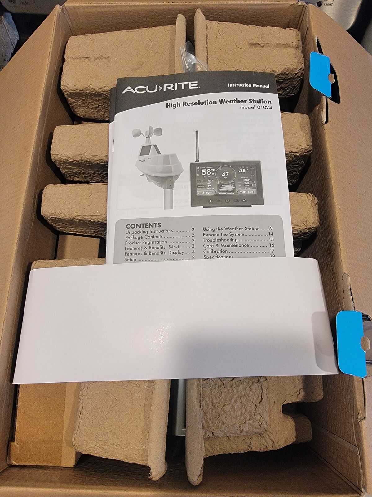New in Box AcuRite Iris (5-in-1) Weather Station for Indoor/Outdoor ...