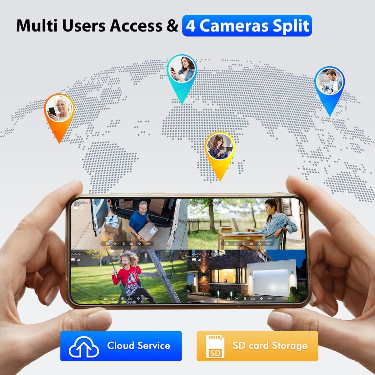 NEW Wireless Outdoor Security Camera, 10400mAh Rechargeable Battery ...