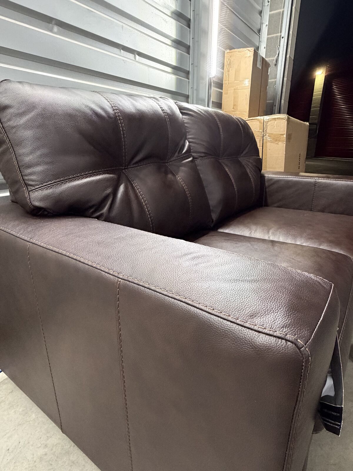 ASHLEY SANTORINE LEATHER LOVESEAT – 50% OFF! | Couches and Loveseats ...
