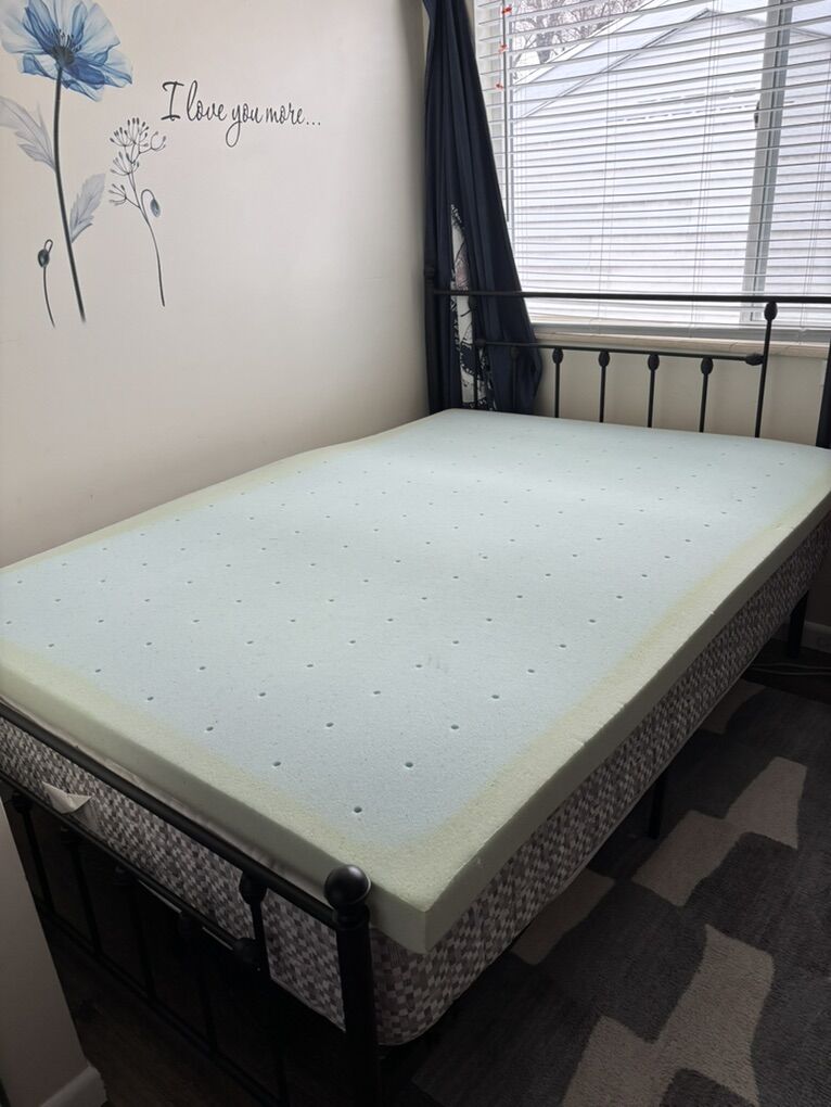 Full Size Mattress, Bed Frame, Memory Foam Pad | Beds, Mattresses and ...
