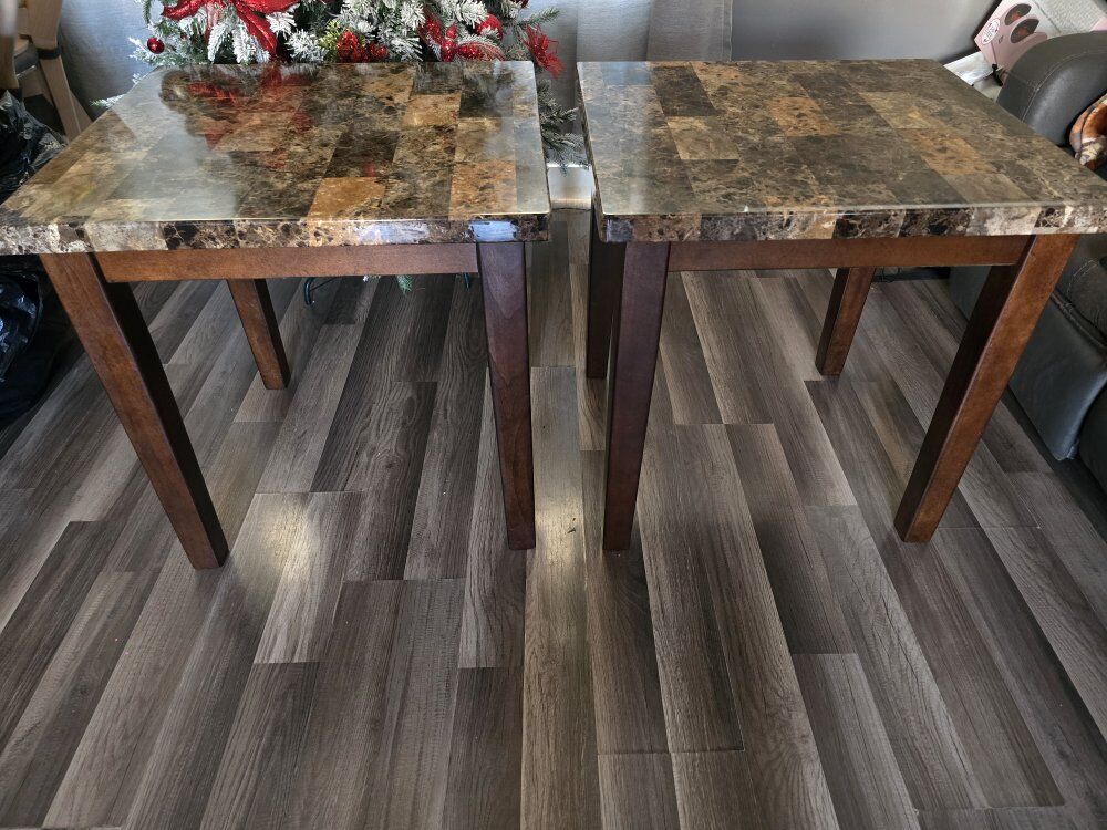 Brown Faux Marble Top Table Set | Coffee Tables and End Tables | KSL ...