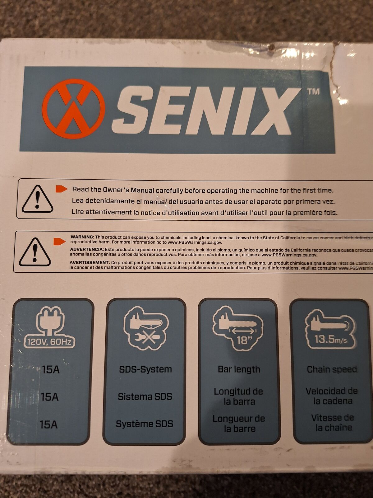 New senix 18 inch chainsaw corded 15 a | Other Garden/Lawn/Yard ...