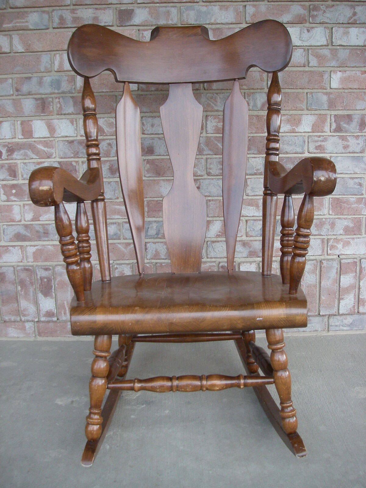 Heavy Duty Adult Solid Wood Rocking Chair Medium Oak Finish | Recliners ...