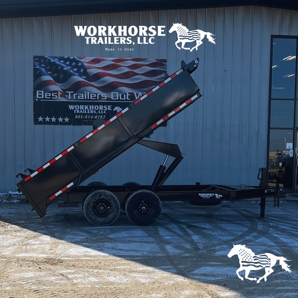 14' Workhorse Dump Trailer 15K - Bumper Pull Tandem Axle Trailer *SPARE ...