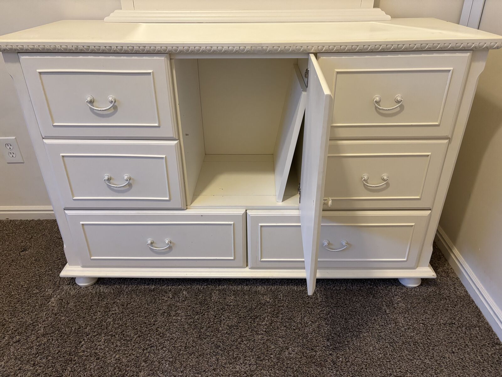 Solid Wood White Dresser with Mirror | Dressers | KSL Classifieds