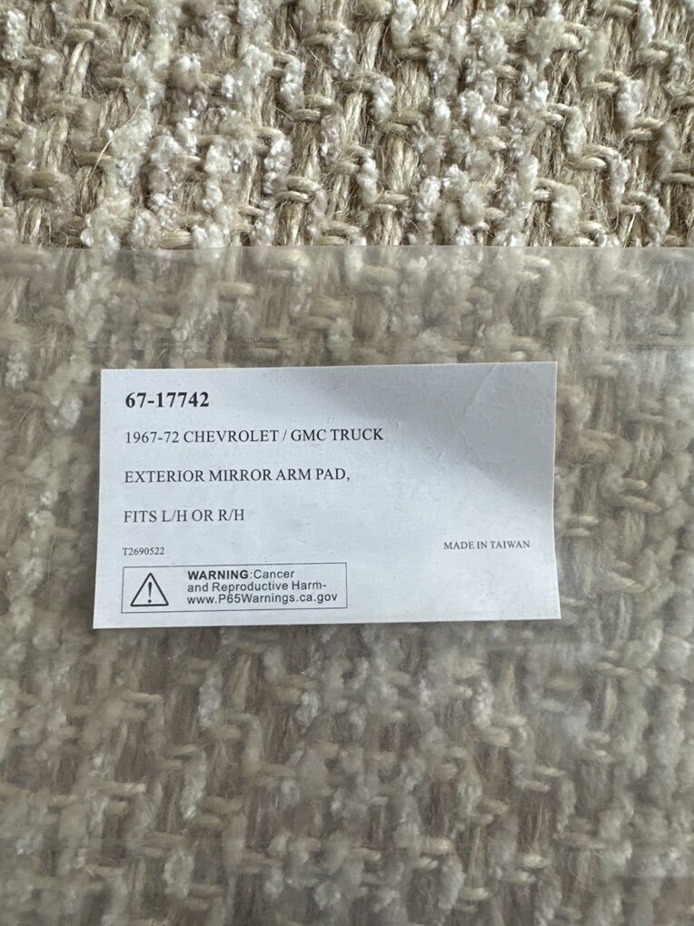 67-72 Chevy Truck Mirror Arm Pad | Auto Accessories | KSL Classifieds