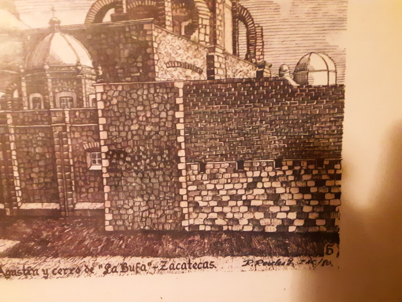 Vintage Lithograph Print Temple De San Agustin R. Reveles Zac #5 1980 ...