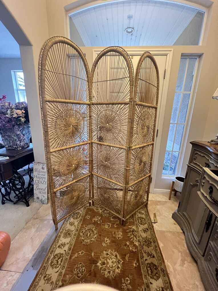 Vintage Mid Century Rattan Room Divider | Home Decor | KSL Classifieds