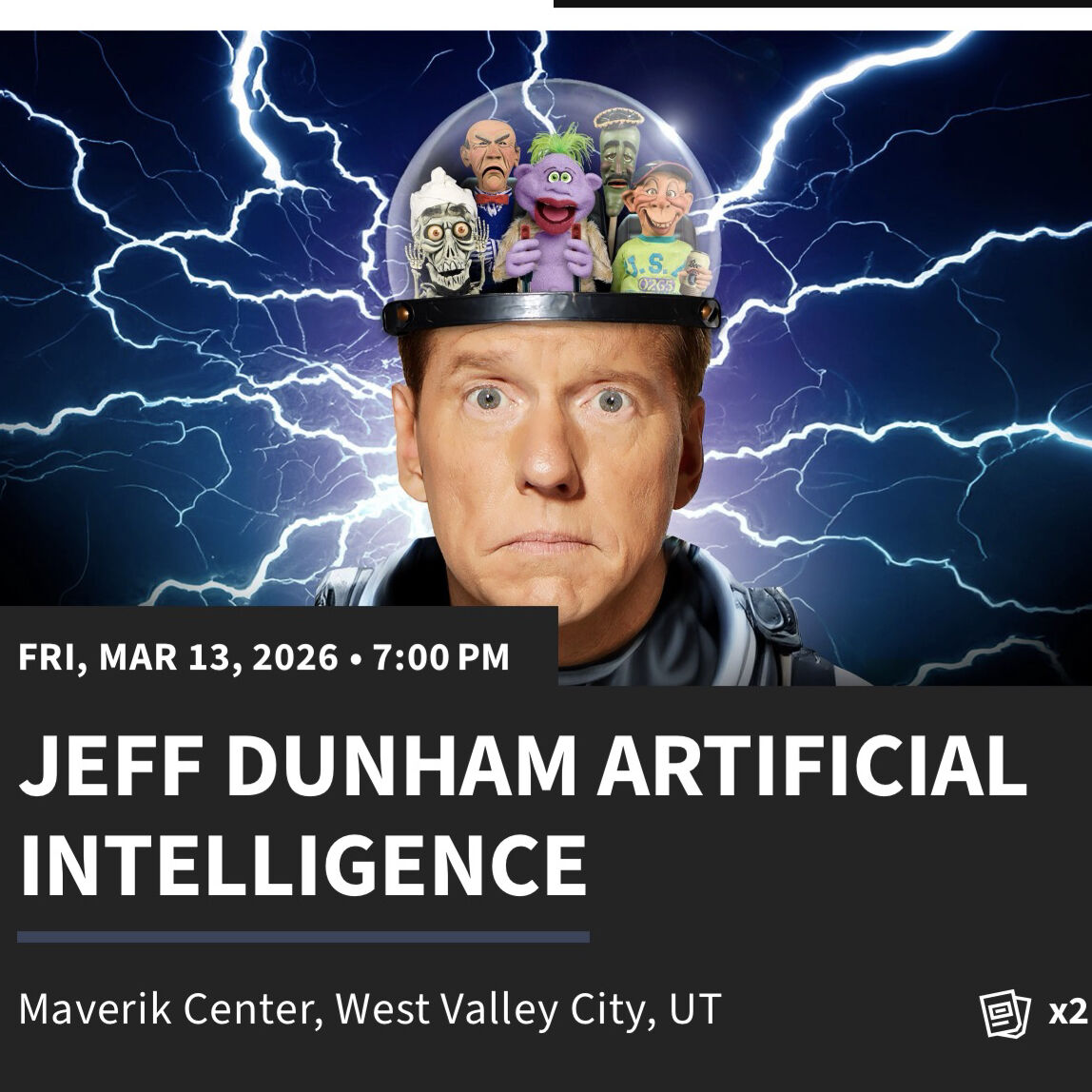 Jeff Dunham 2 Front Row Tickets | Comedy Shows | KSL Classifieds