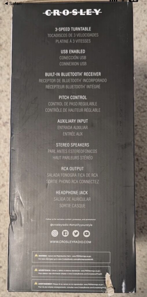 Crosley CR6019D-PNE Executive Delixe USB Turntable | Home Audio Other ...