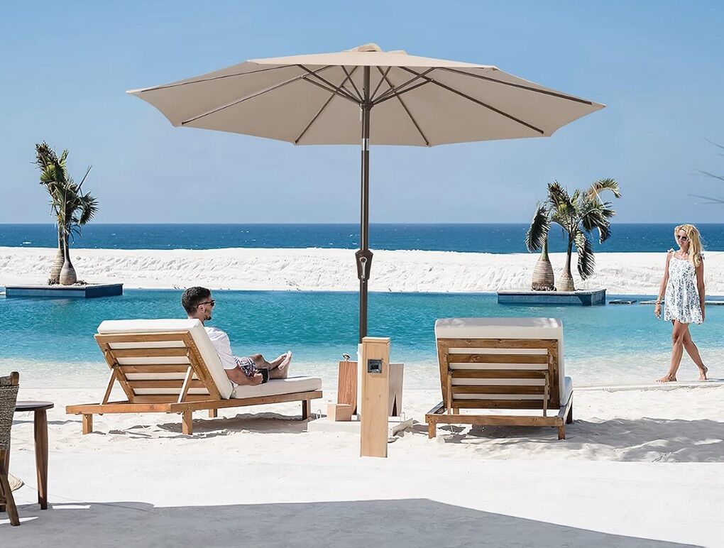 9FT Outdoor Patio Umbrella - Beige | Patio Furniture and Grills | KSL ...