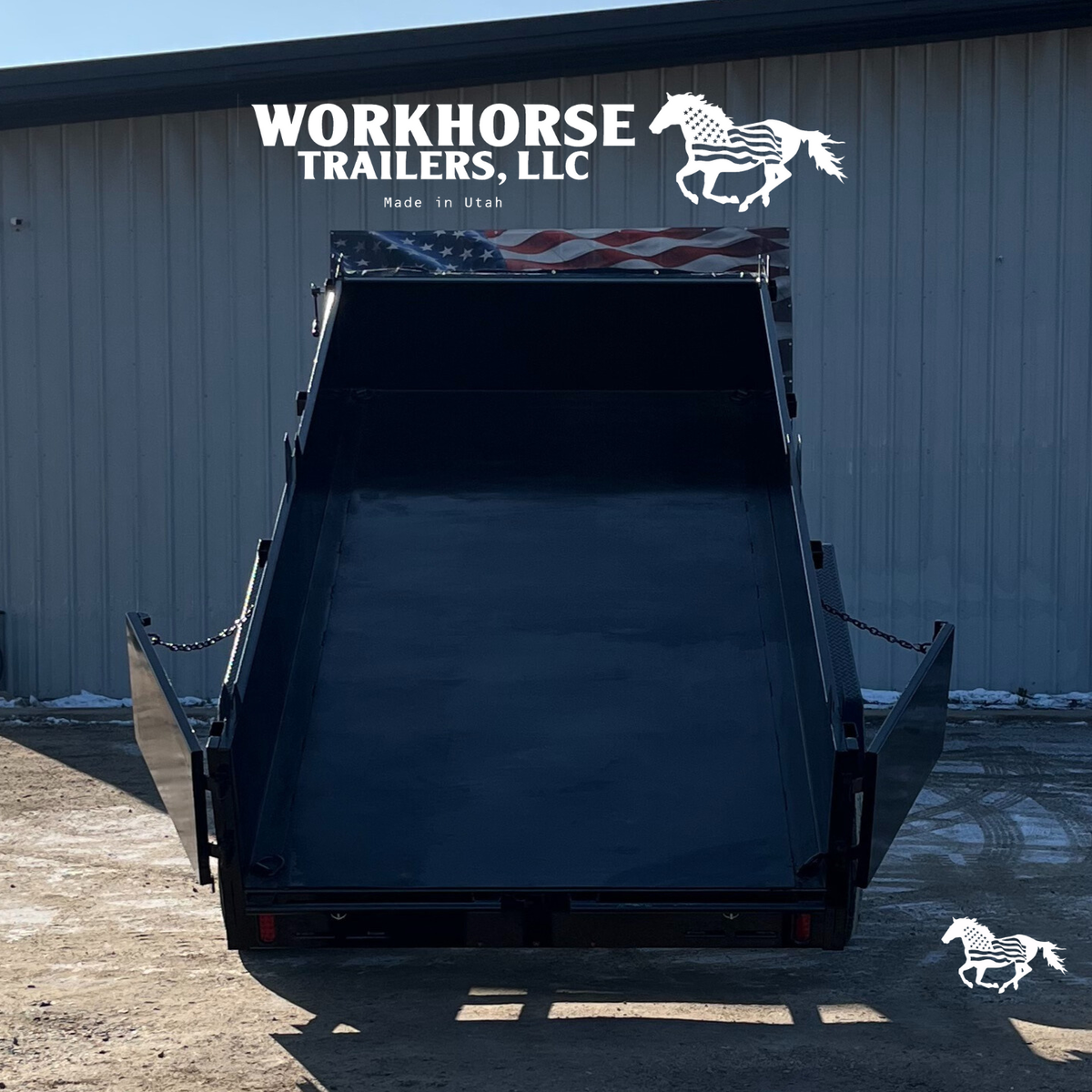 14' Workhorse Dump Trailer 15K - Bumper Pull Tandem Axle Trailer *SPARE ...