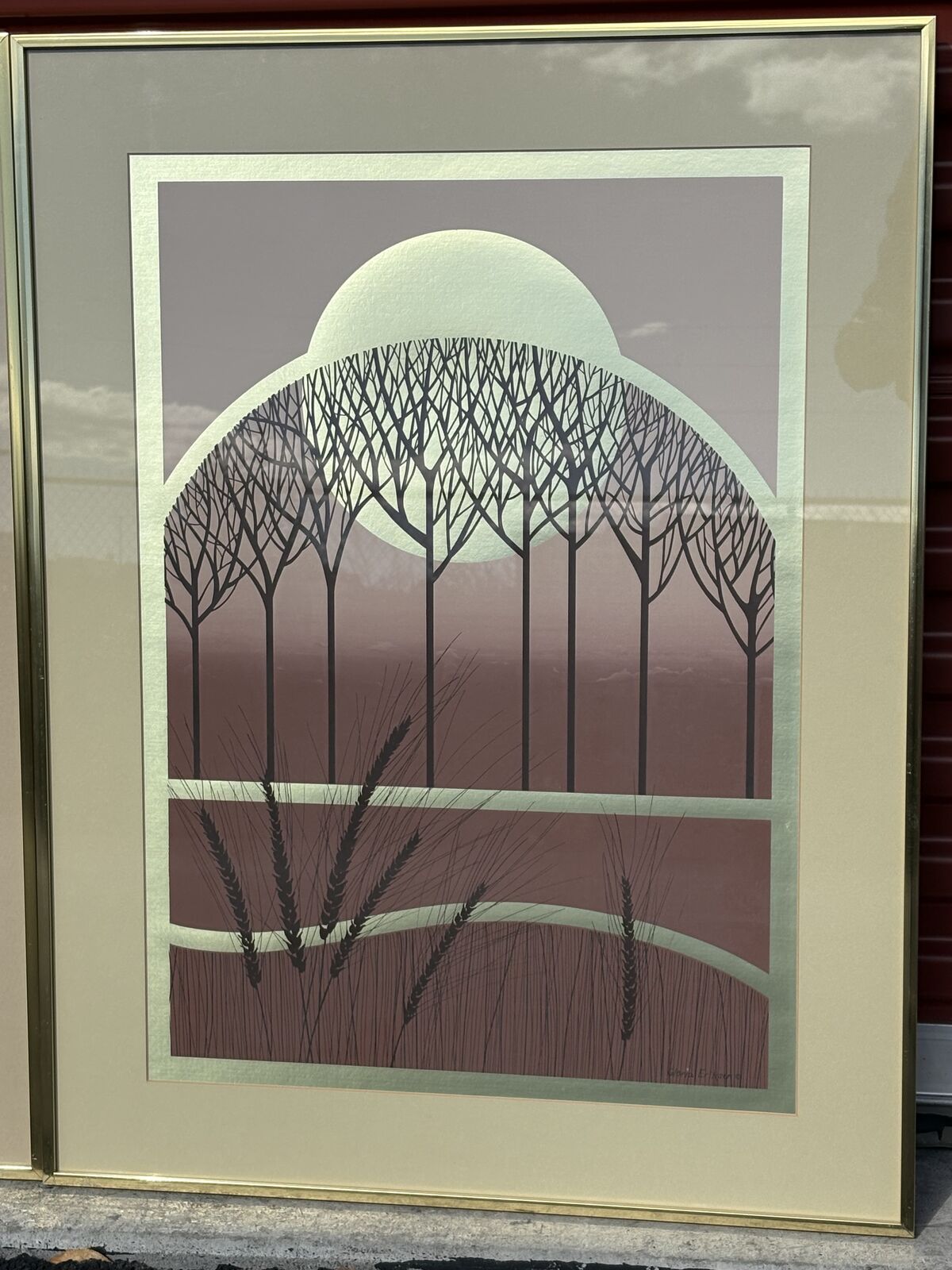 Stunning, large, vintage framed prints mid century modern, art deco ...