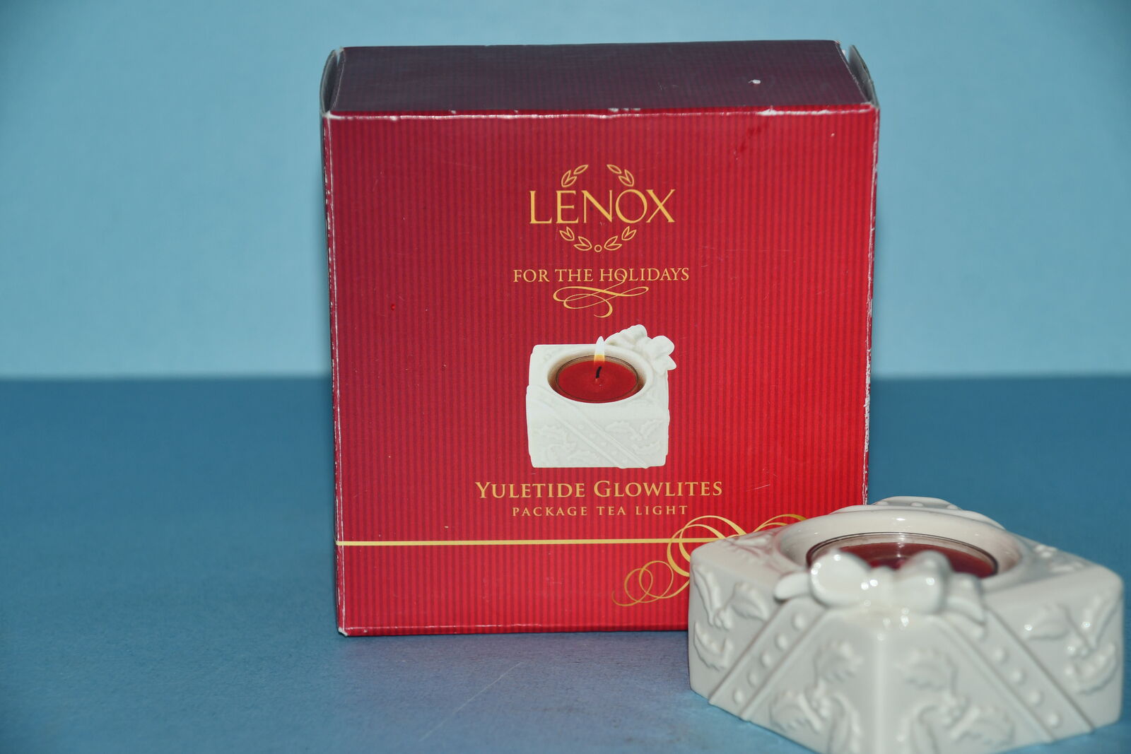 LENOX ~ LIGHTHOUSE (5") & TEA LIGHT CANDLE & HOLDER ~ NO CHIPS ~ ALL ...