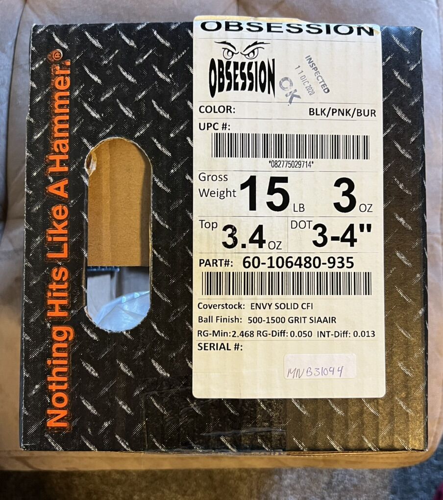 Hammer Obsession Bowling Ball | Other General Sporting Goods | KSL ...