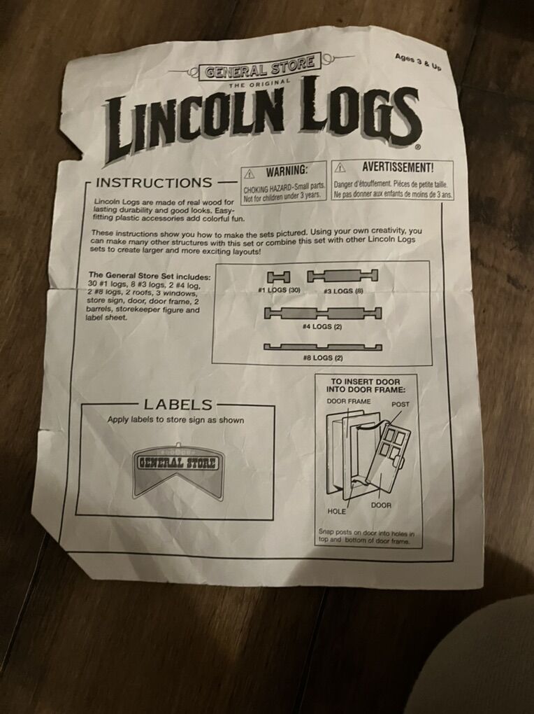 Lincoln Log Toy Set | Play Furniture | KSL Classifieds