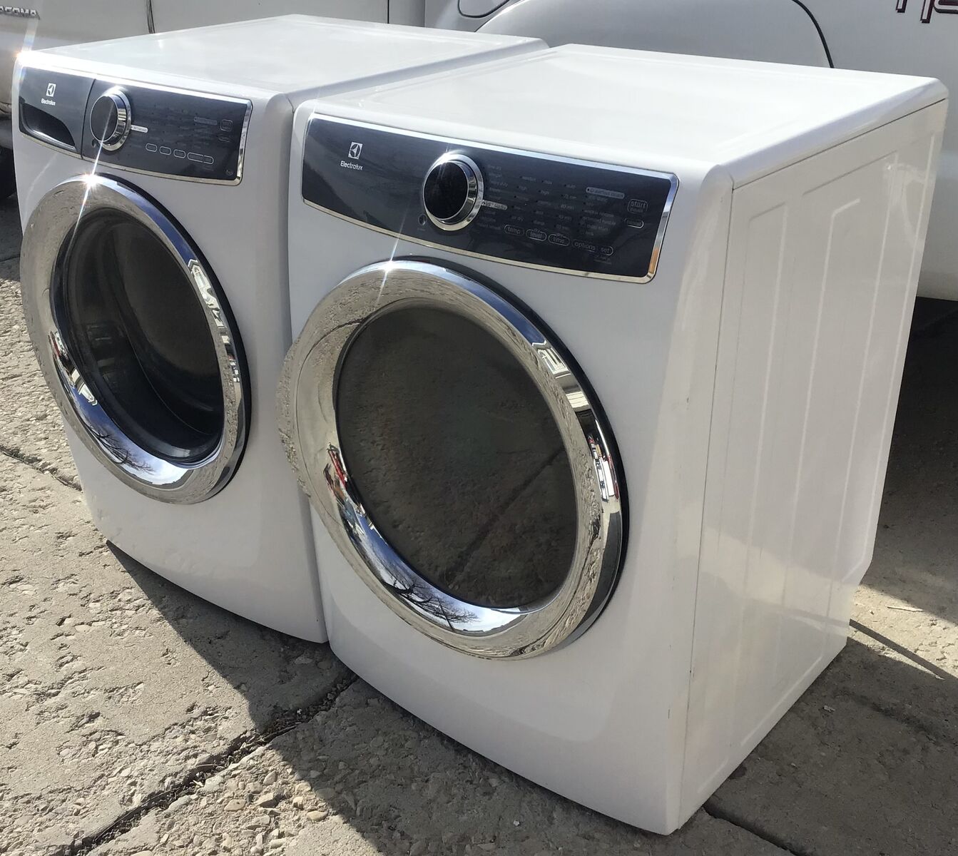 FREE DELIVERY HIGH END SUPER CAPACITY STEAM STACKABLE ELECTROLUX FRONT LOAD WASHER & DRYER SET ...