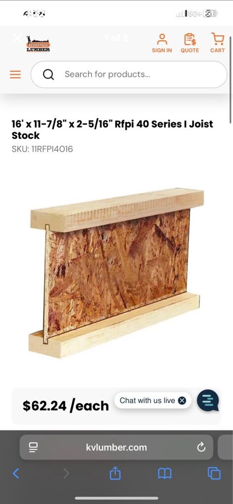 $60 Retail Value, 16'x12 I Joists | Lumber | KSL Classifieds