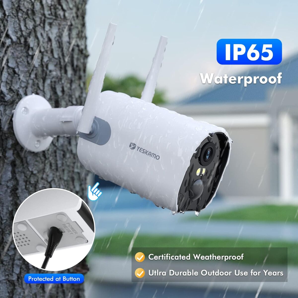 NEW Wireless Outdoor Security Camera, 10400mAh Rechargeable Battery ...