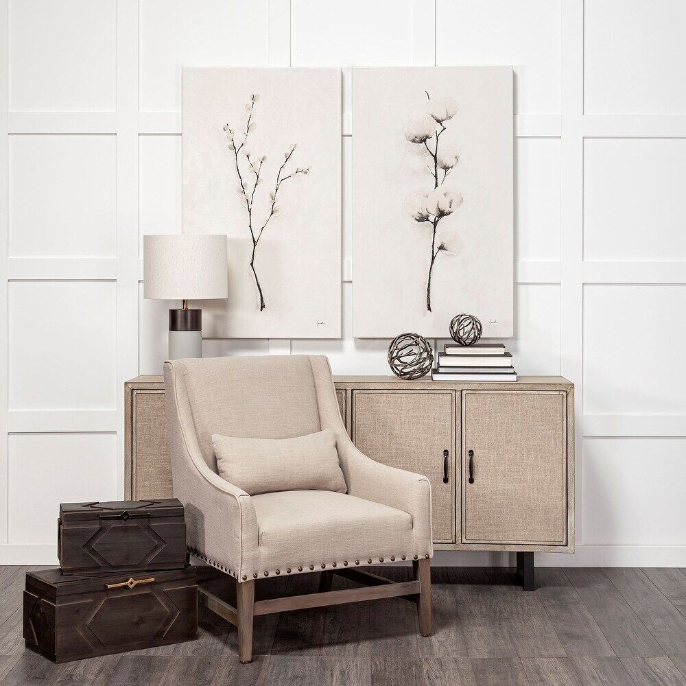 Cassia Set of 2 Dark Stained Wooden Boxes...21Lx11Wx10H 16Lx10Wx8H ...