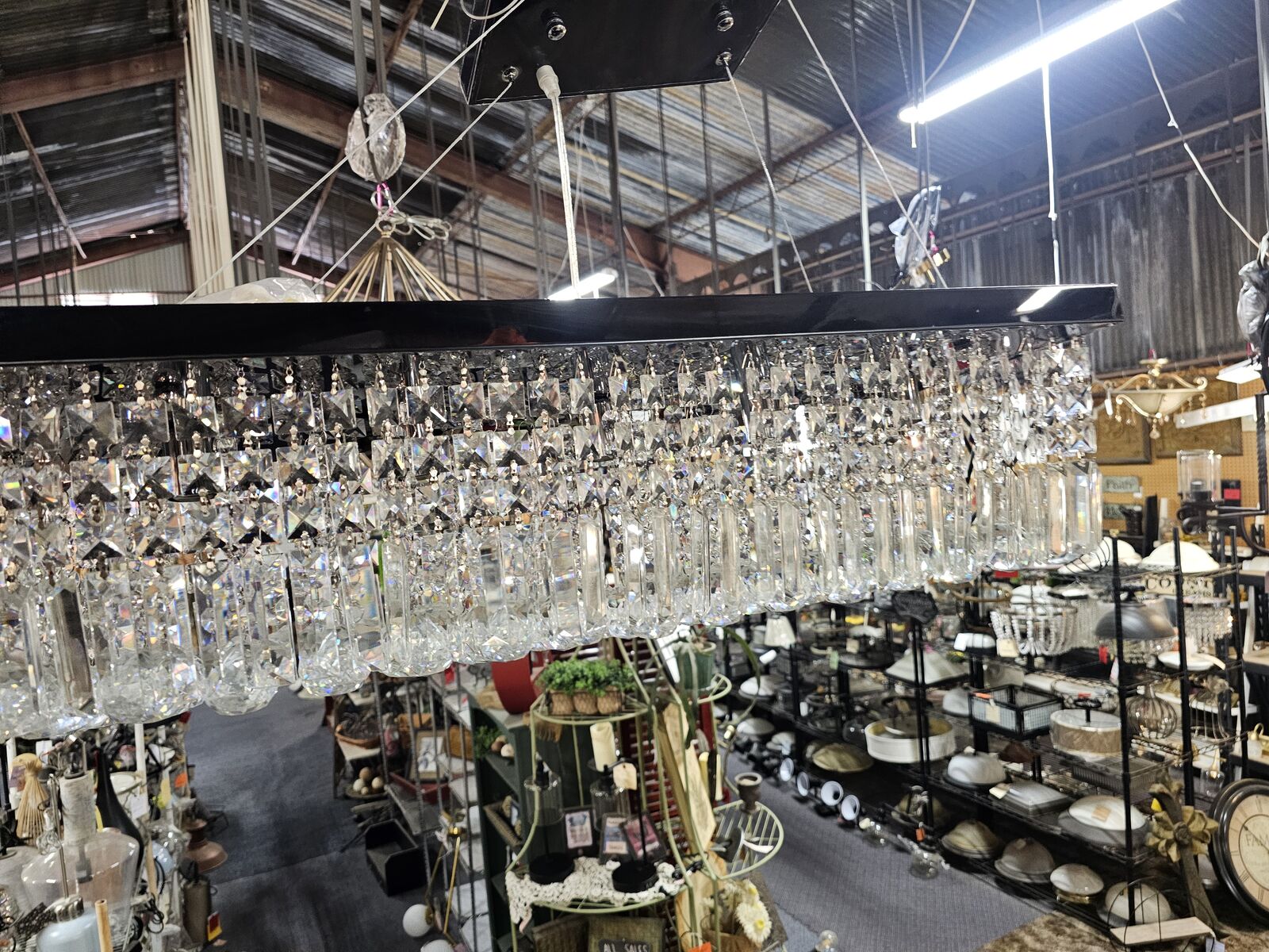 NEW RECTANGLE 5 LIGHT CRYSTAL CHROME ADJUSTABLE CHANDELIER | Light and ...