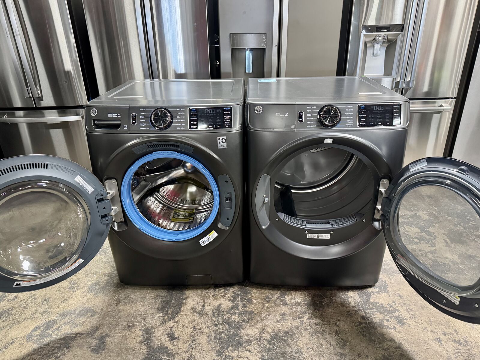 NEW GE FRONT LOAD WASHER AND DRYER SET WITH STEAM | Washers and Dryers ...