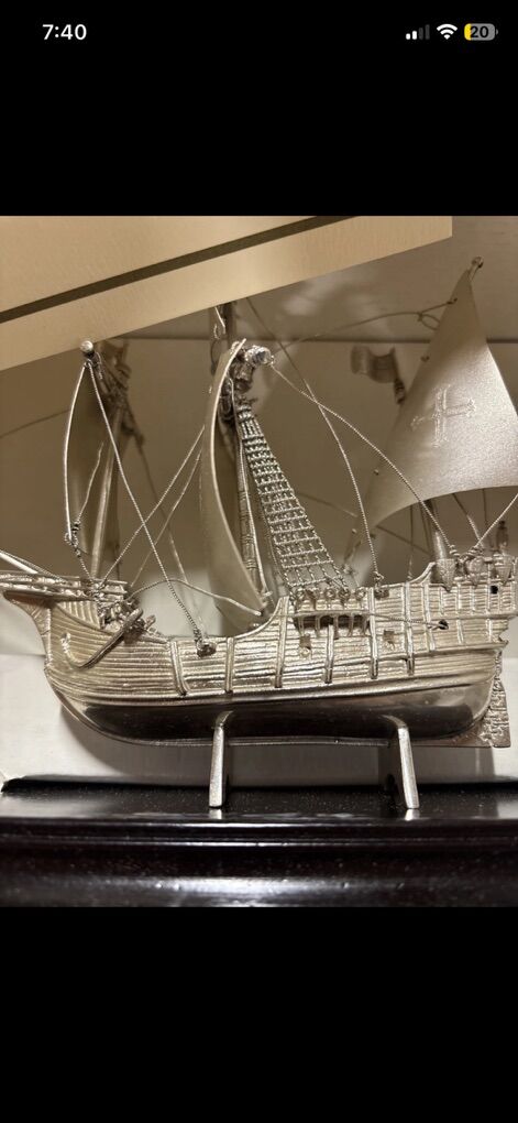 Sterling Silver Santa Maria Ship 310g | Collectibles | KSL Classifieds