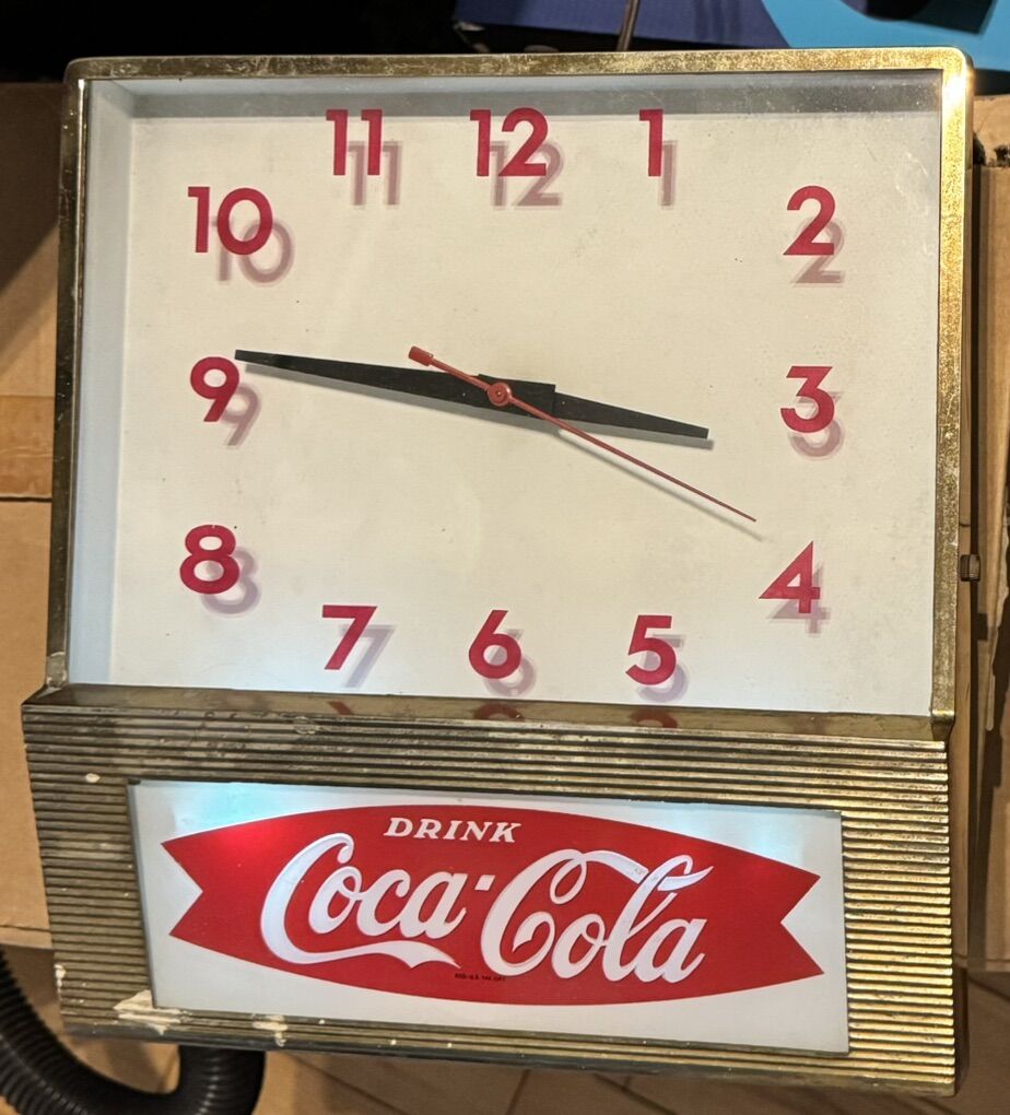 1950s Coca Cola Fishtail Light Up Clock | Collectibles | KSL Classifieds