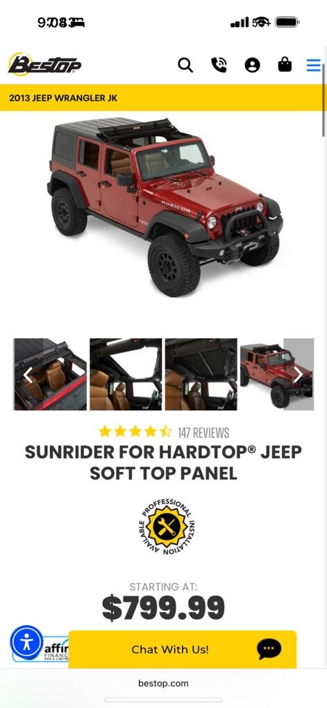 Bestop Sunrider Top For JK | Auto Accessories | KSL Classifieds