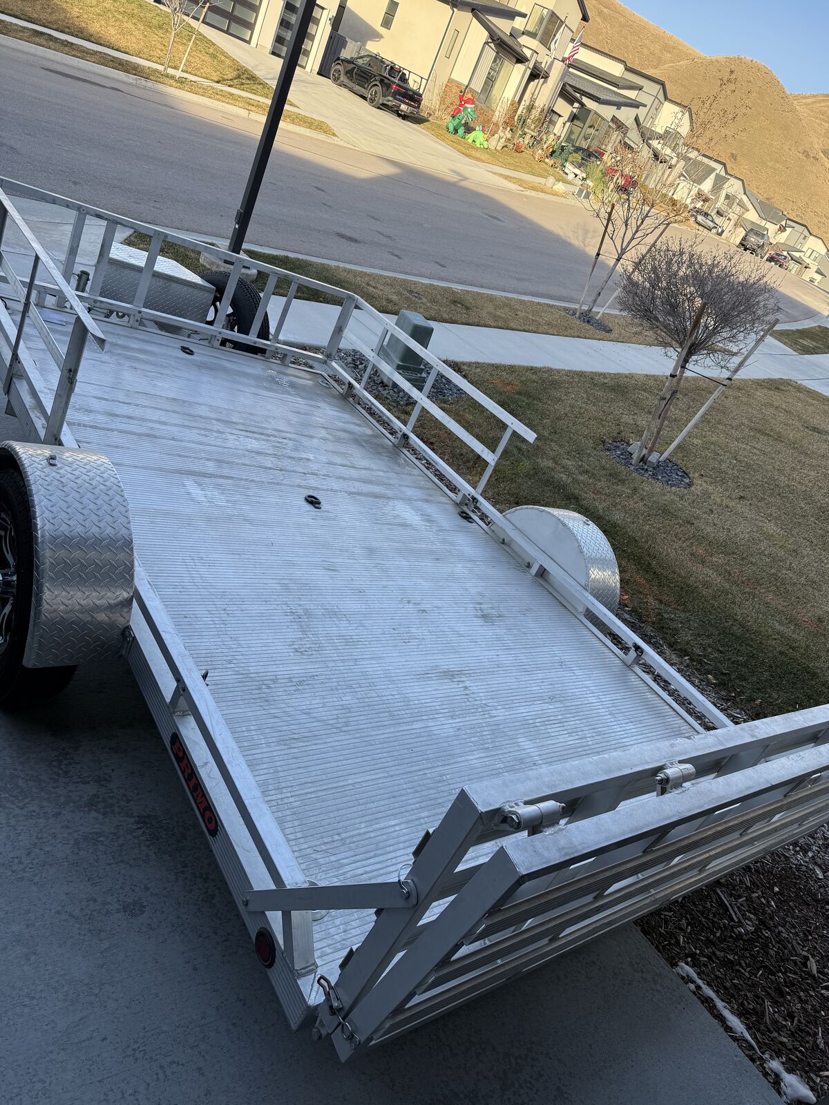 Primo Aluminum Trailer for sale. 12' long x 6'6" wide. 3500 lbs axel ...