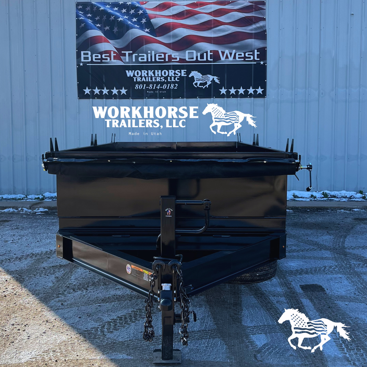 14' Workhorse Dump Trailer 15K - Bumper Pull Tandem Axle Trailer *SPARE ...