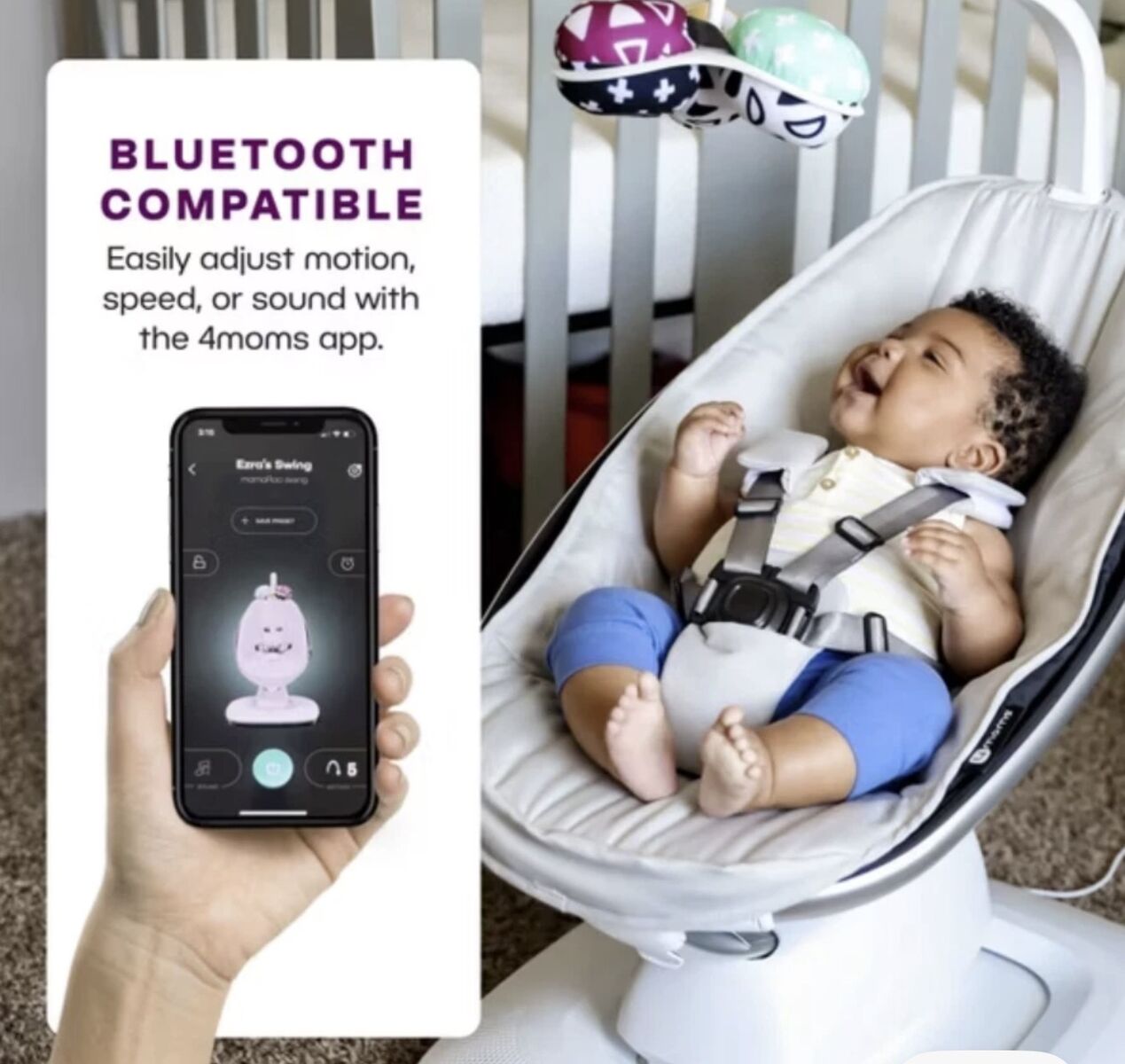 4moms MamaRoo Multi-Motion Baby Swing, Bluetooth Enabled with 5 Unique ...