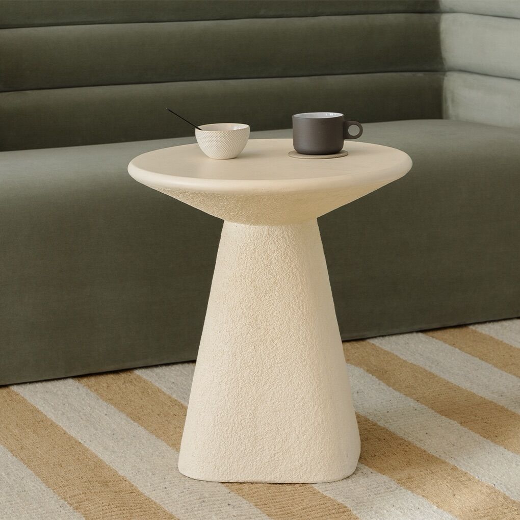 Article Ozetta Concrete Side Table - Moonlit Ivory | Coffee Tables and ...