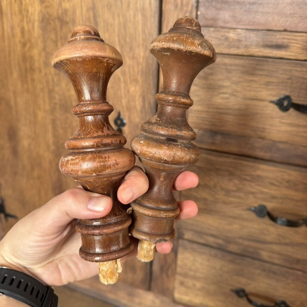 Vintage Antique Pair of Decorative Wood Finials | Antiques | KSL ...