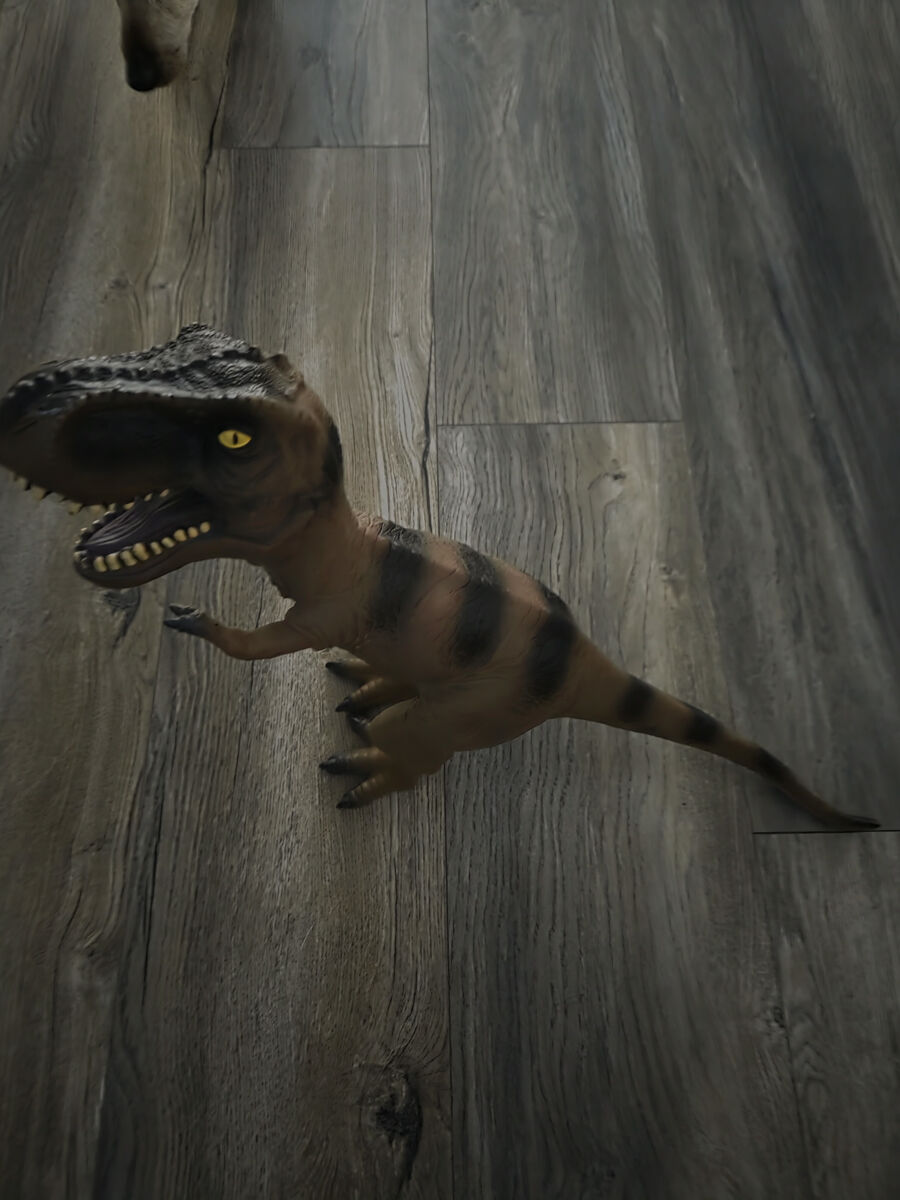 Tyrannosaurus REX 13 inches H x 20Inches L This is a Rubber Dinosaur ...