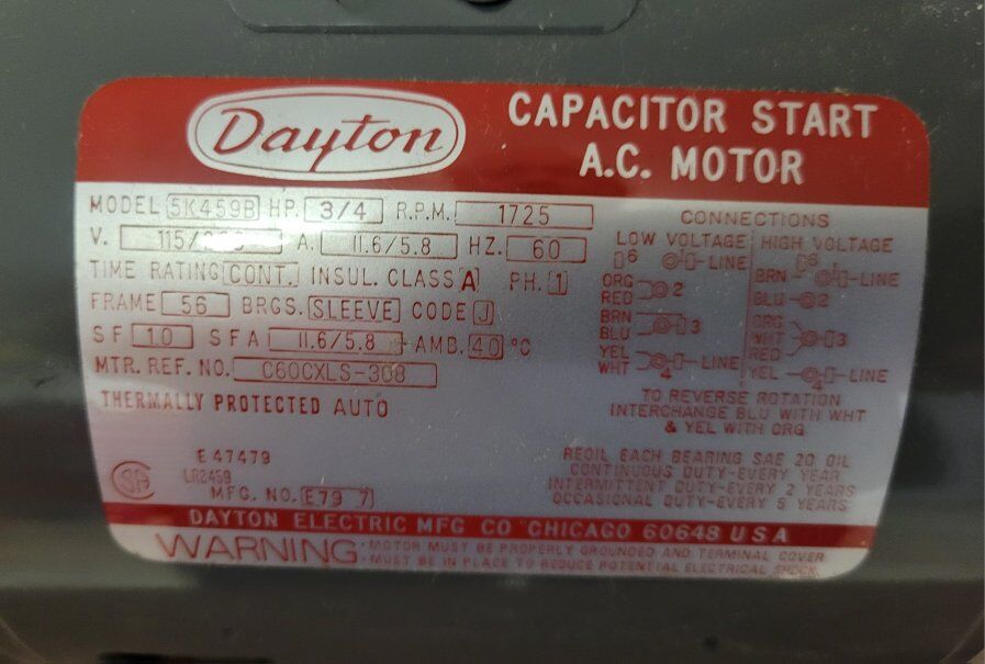 New Dayton 3/4 hp Motor | Machinery | KSL Classifieds