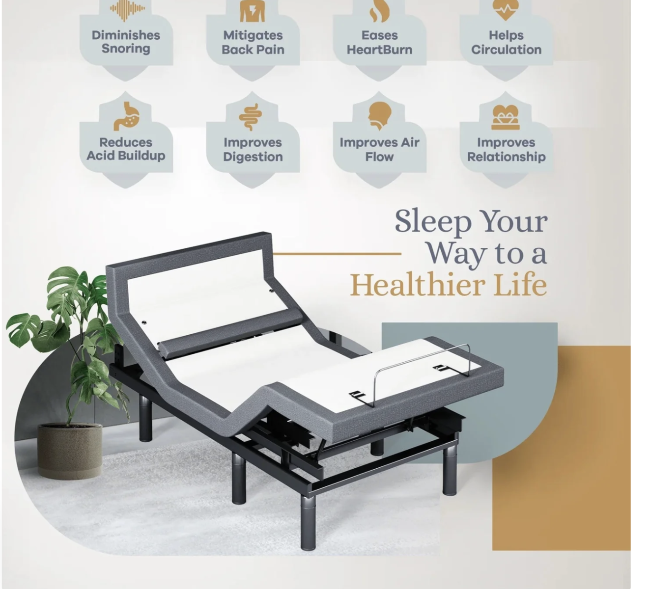New in Box Twin XL SVEN & SON Bliss Series Adjustable Bed Frame | Beds ...