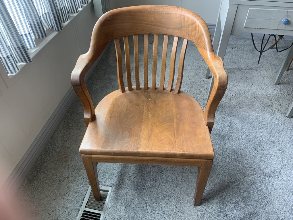W H Gunlocke Maple Courtroom Chair | Antiques | KSL Classifieds