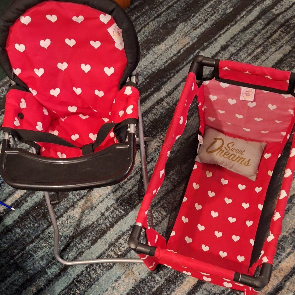 Baby Doll High Chair and Playpen/Crib | Play Furniture | KSL Classifieds
