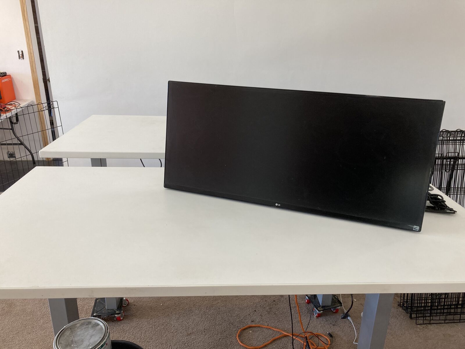 Haworth Commercial Double Adjustable Standing Table Desk | Office ...