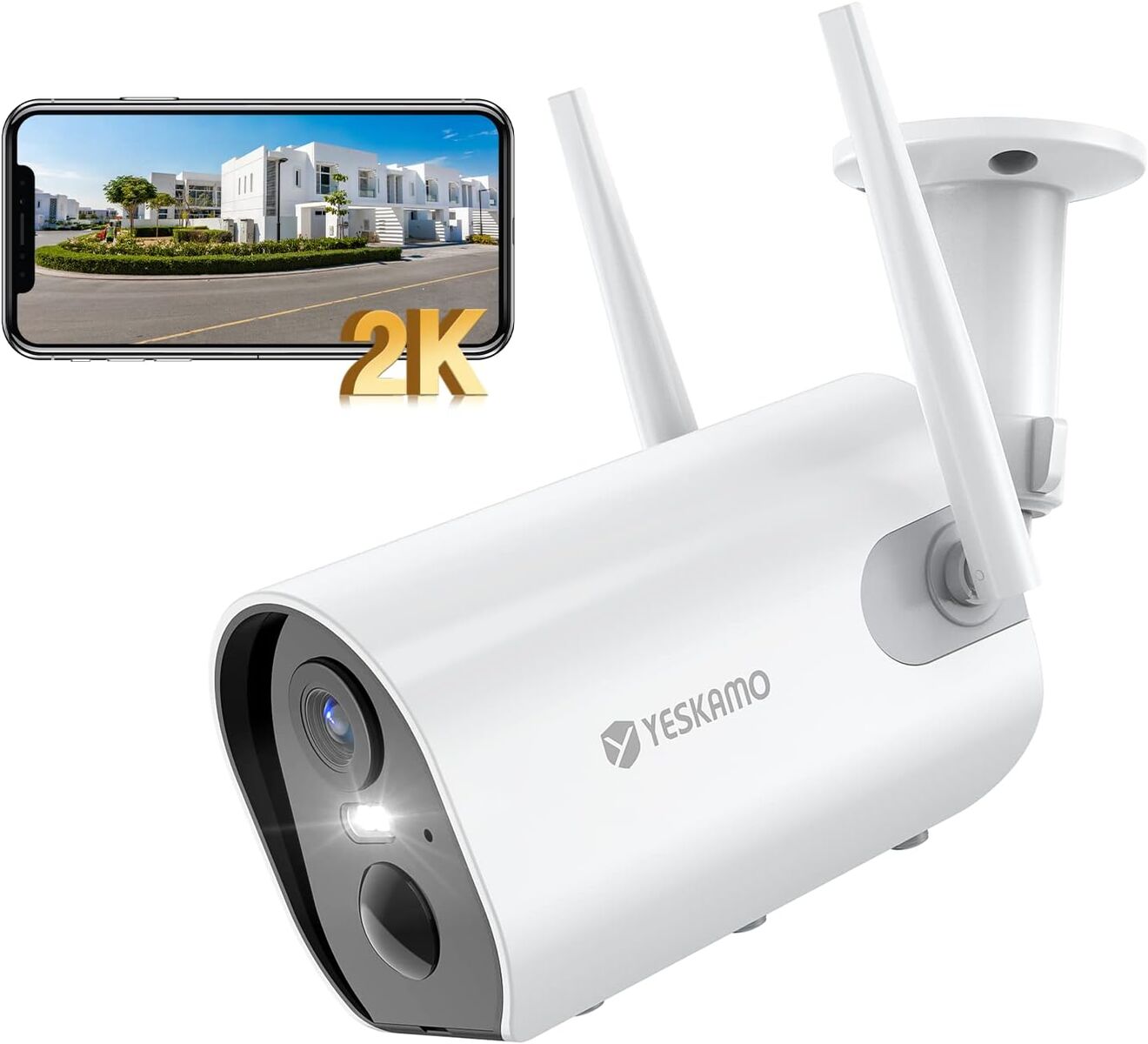 NEW Wireless Outdoor Security Camera, 10400mAh Rechargeable Battery ...