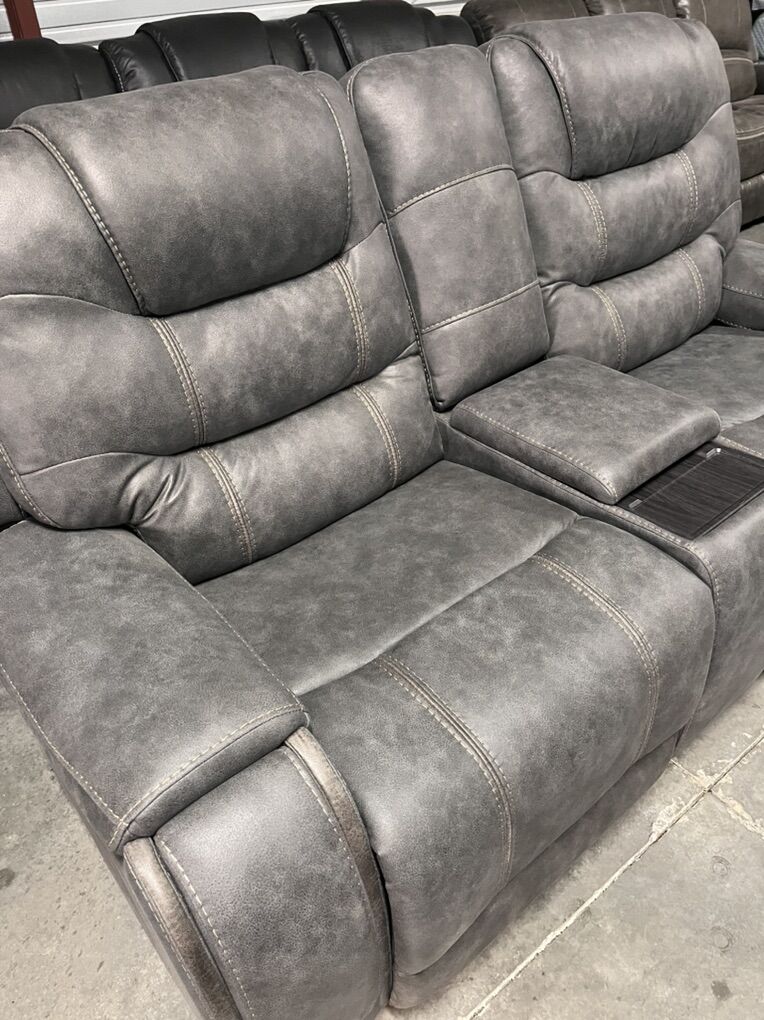 BRAND NEW! Full Power Adjust Gray Sofa And Lovesea | Couches and ...